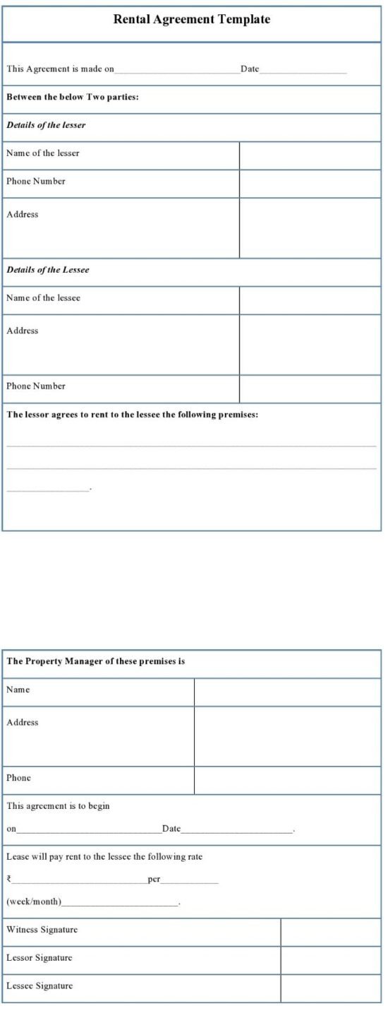 Rental Agreement Format in Hyderabad